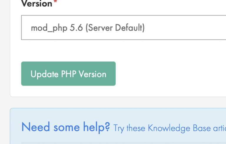 How to change PHP version on Professional Hosting | Knowledge Base